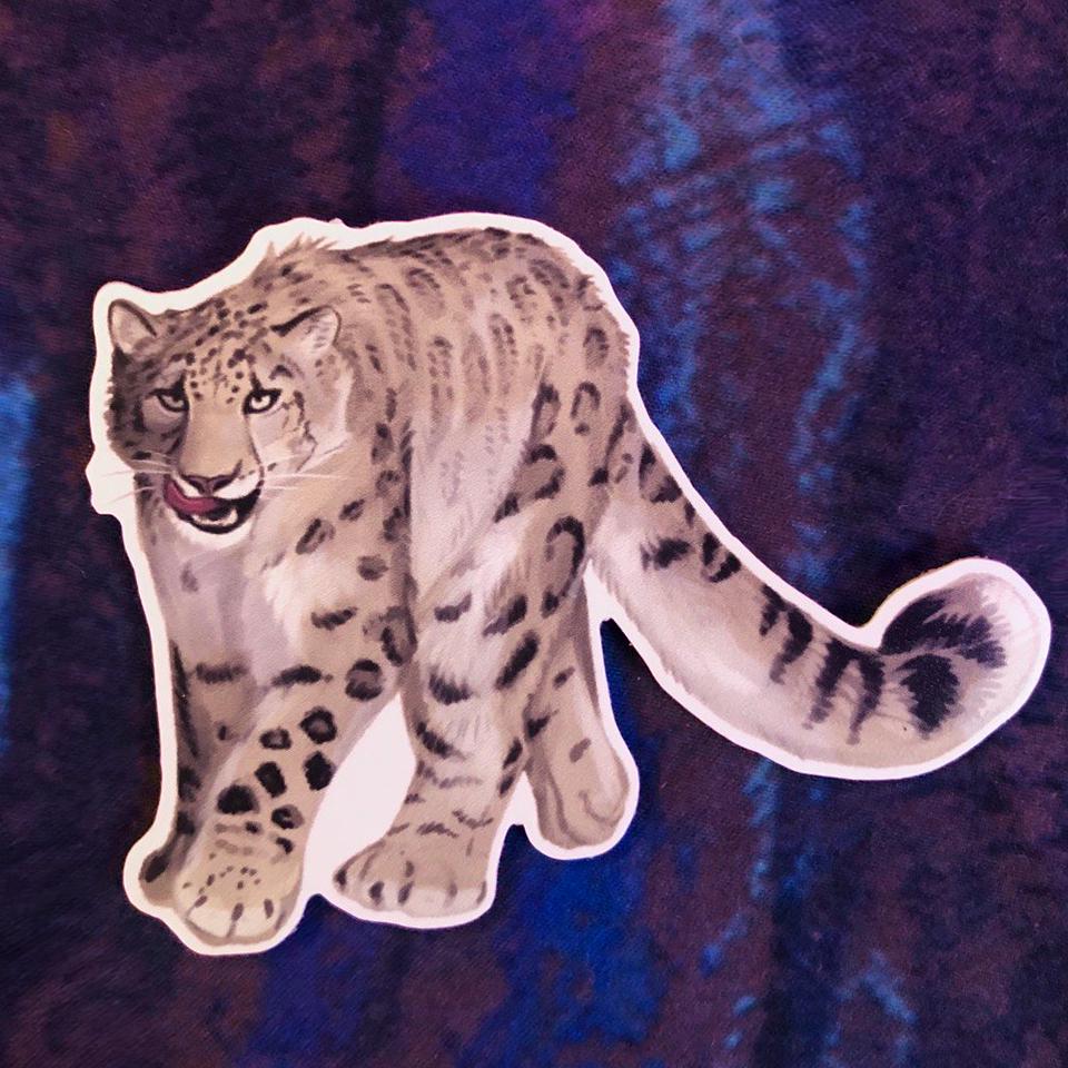 Snow Leopard Sticker - Etsy