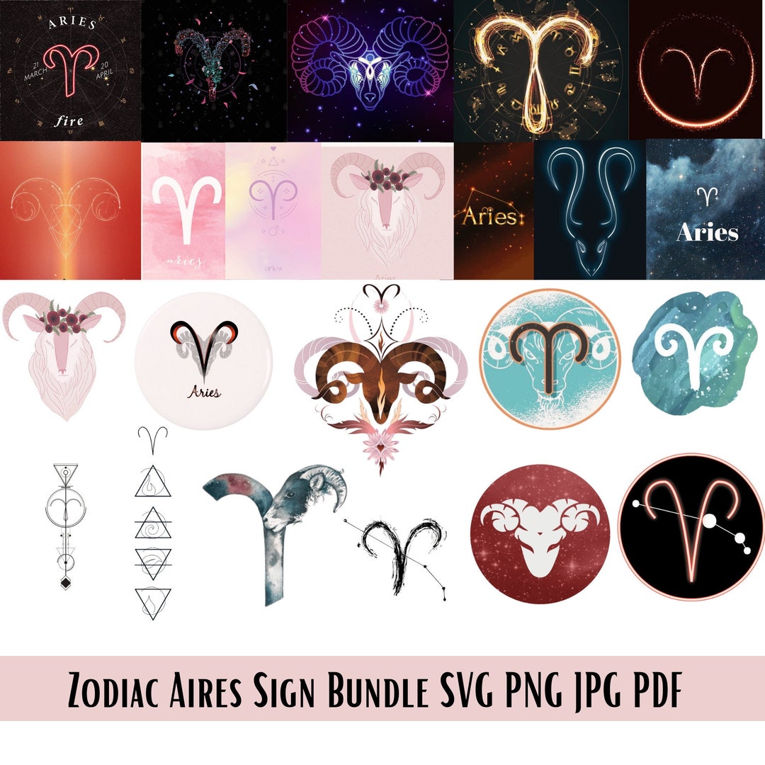 Aries Zodiac Sign Svg Astrology Graphic Svg Aries Symbol - Etsy