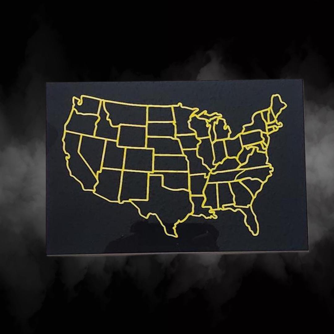 Custom US Travel Map - Etsy