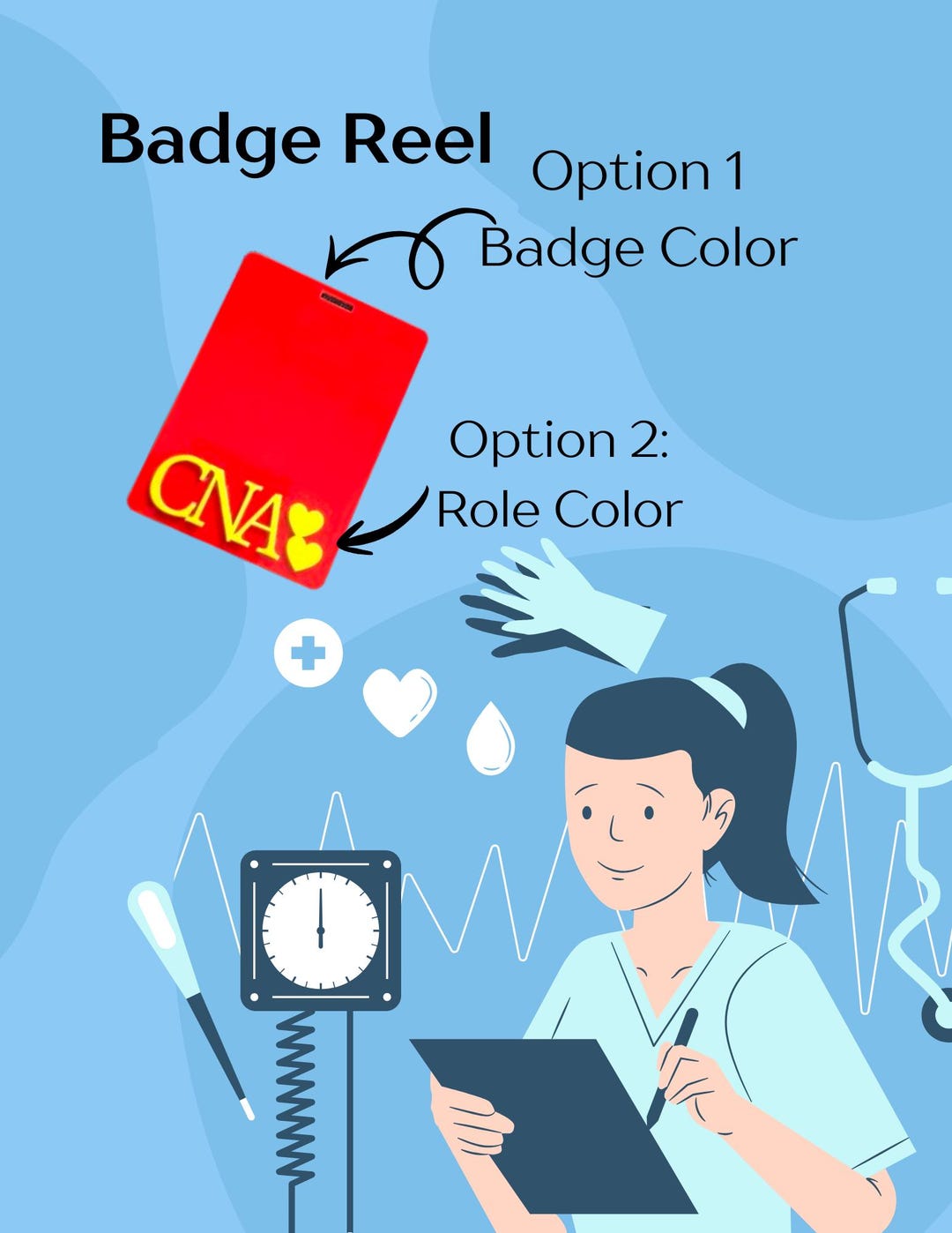 Custom Acrylic Healthcare Badge Buddy - Etsy