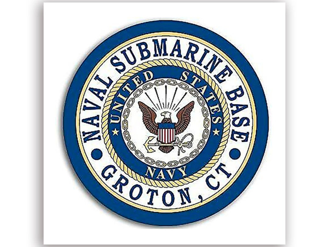 3x3 Inch Round Naval Submarine Base Groton CT Seal Sticker decal Vinyl ...