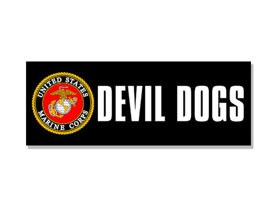 3x9 Inch Devil Dogs Marine Sticker (decal Vinyl Leatherneck Auto Car ...