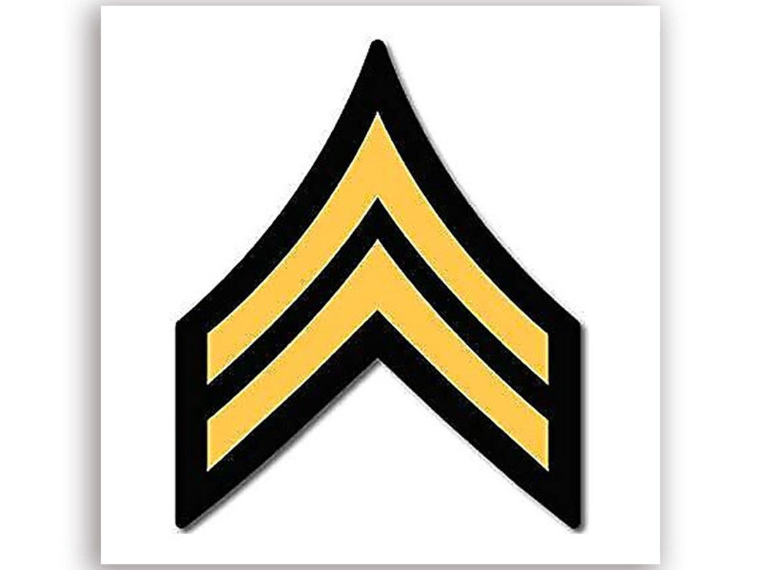 3x3 Inch US Army Rank CPL Corporal Chevron Shaped Sticker decal Vinyl ...