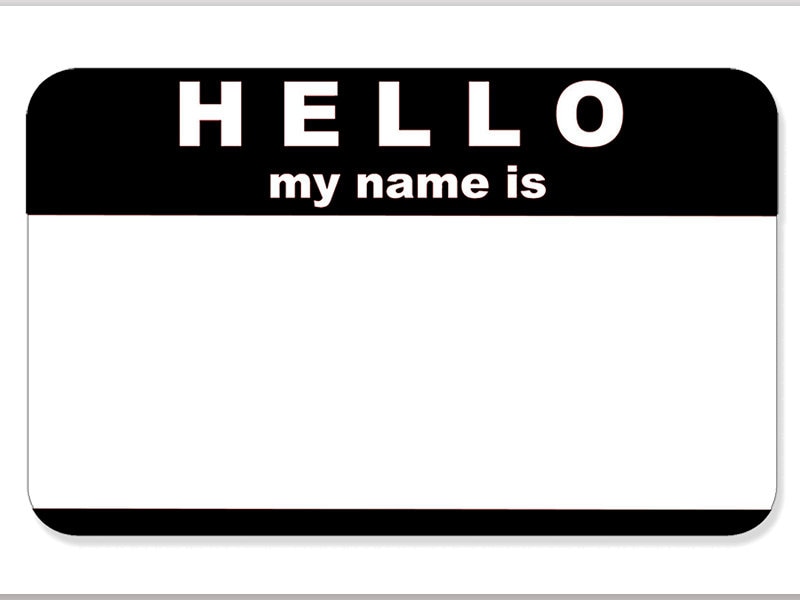 3x5 Inch Hello My Name is Tag Sticker vinyl Lapel Convention Party Pot ...