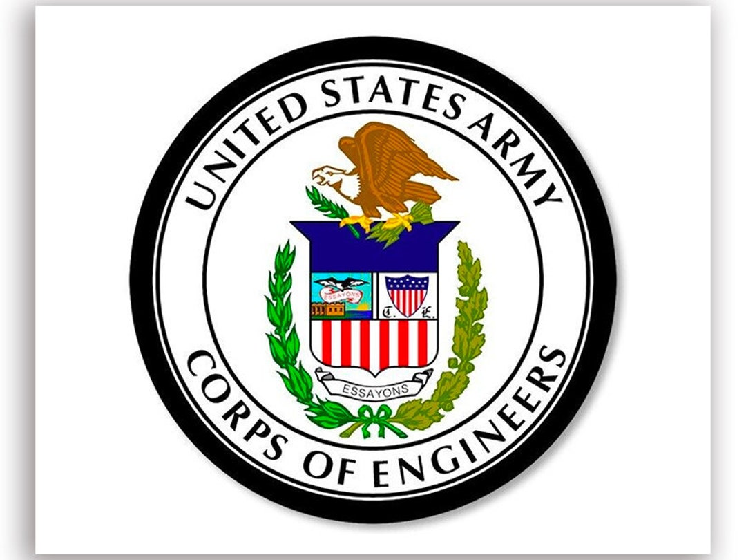 3x3 Inch Round Seal of Army Corps of Engineers Logo Sticker vinyl Decal ...