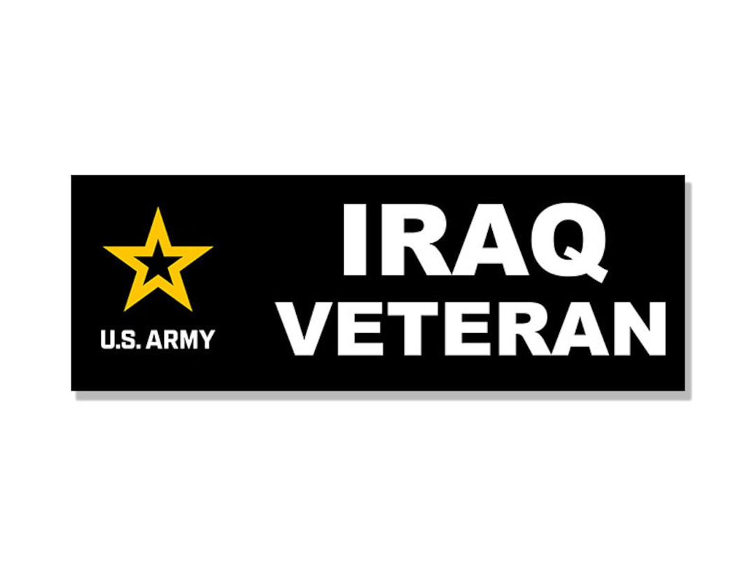 3x8 Inch IRAQ VETERAN U.S. Army Bumper Sticker (military Army Auto Car ...