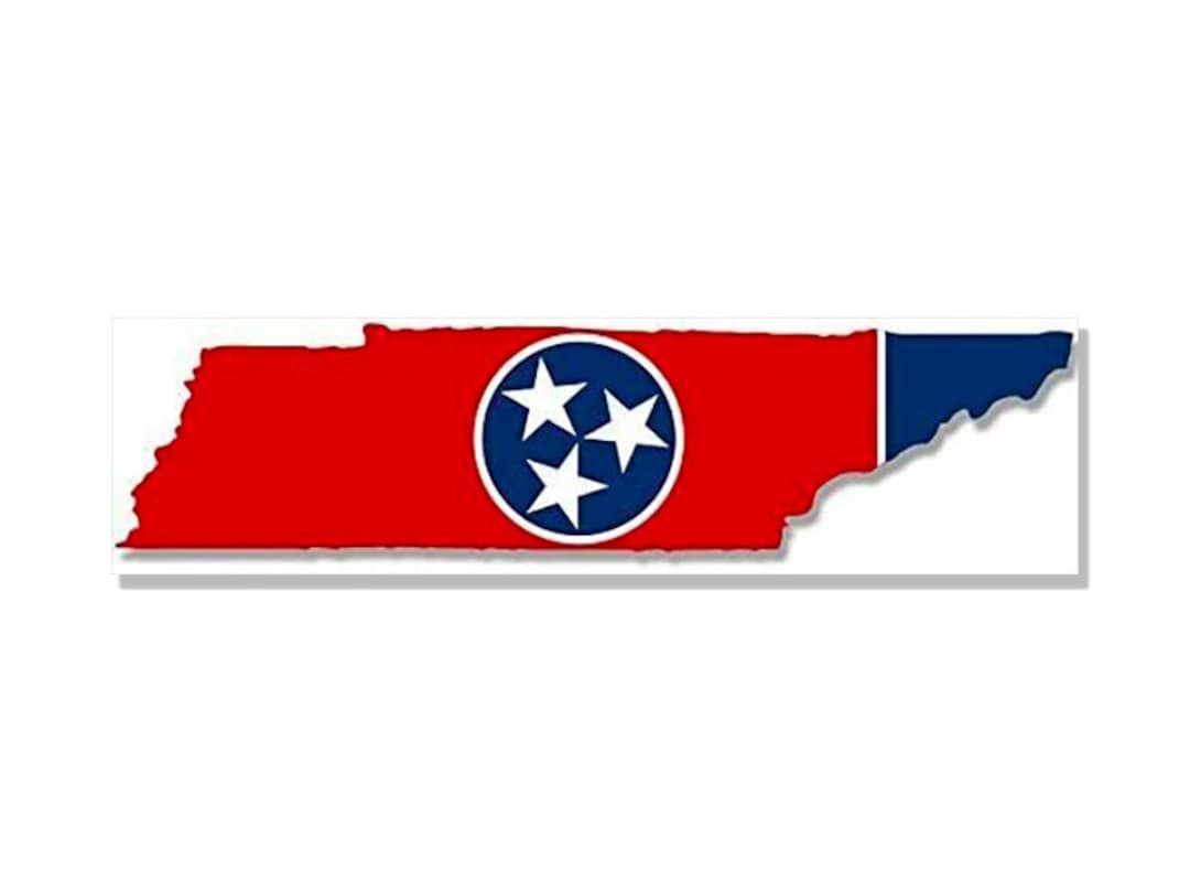 1x5 Inch Tennessee Shaped TN Flag Sticker (decal Vinyl Tn Auto Car ...