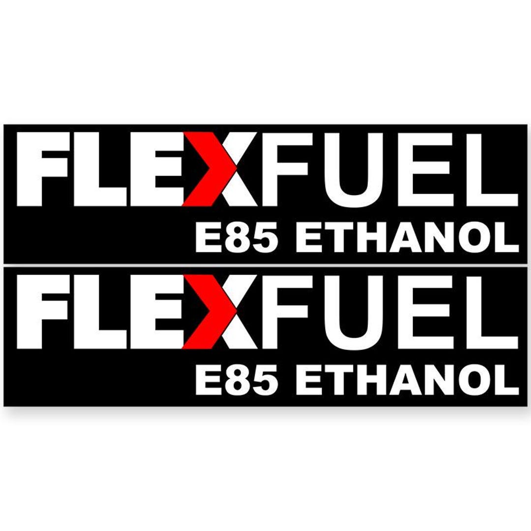 2-pack: 1.5x6 Inch Flex Fuel Vehicles E85 Ethanol Sticker (vinyl Gas ...