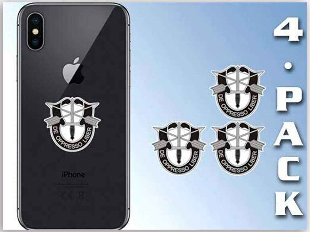 1.5 Inch 4 Pack: Small Special Forces USASOC Crest Sticker (decal Vinyl ...