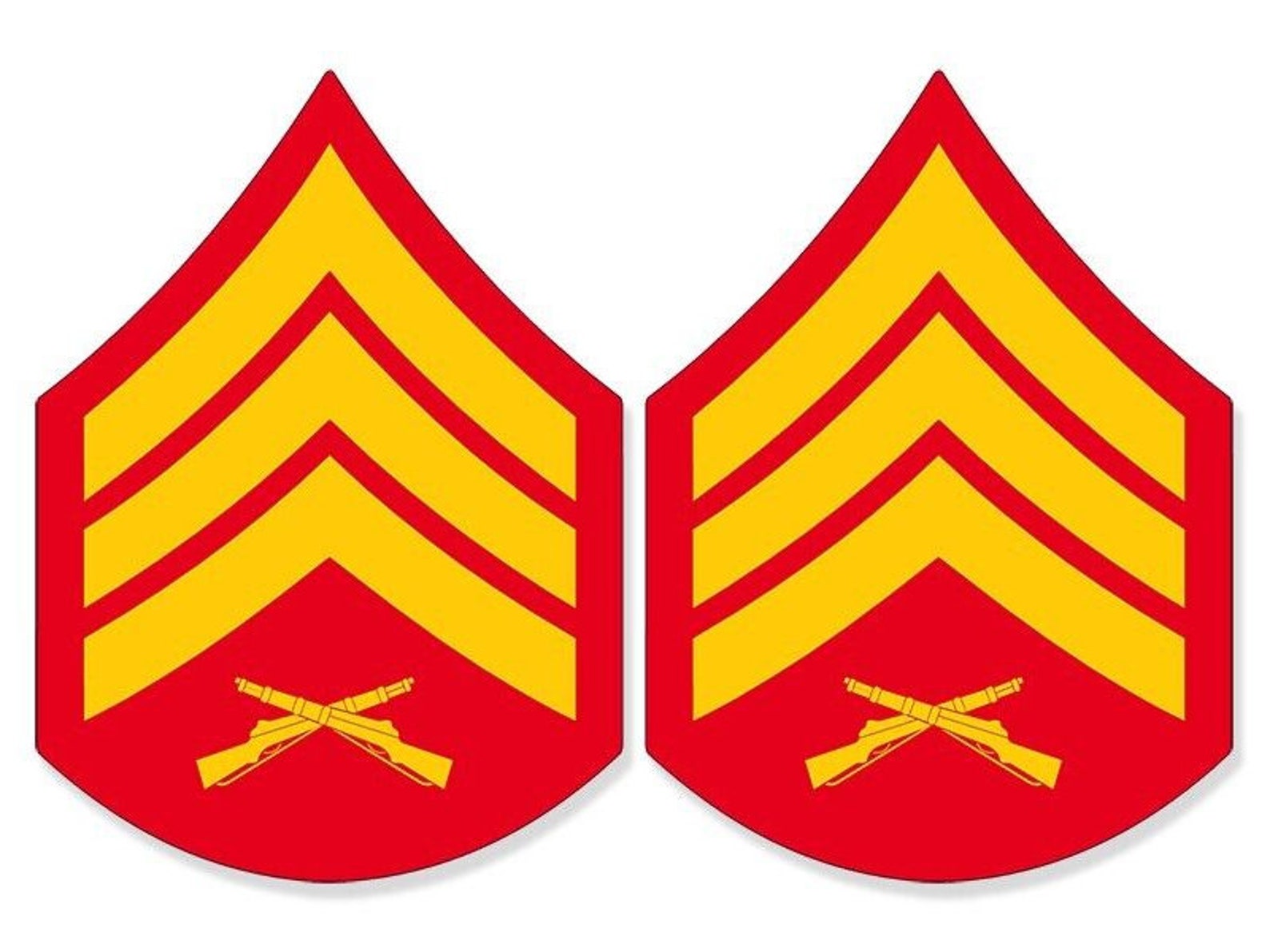 2 Pack: 2.5 Inch Large Marine Rank Sgt. Sergeant Sticker (vinyl Decal ...