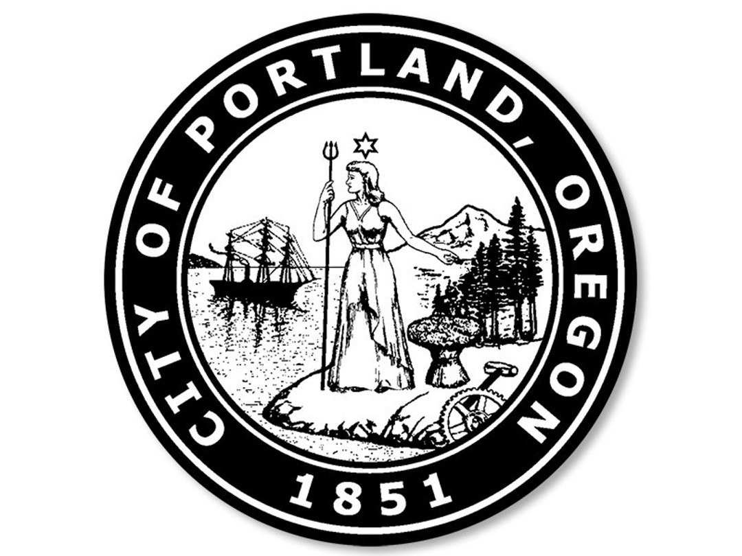 3x3 Inch Round Portland Oregon City Seal Bumper Sticker vinyl Decal ...