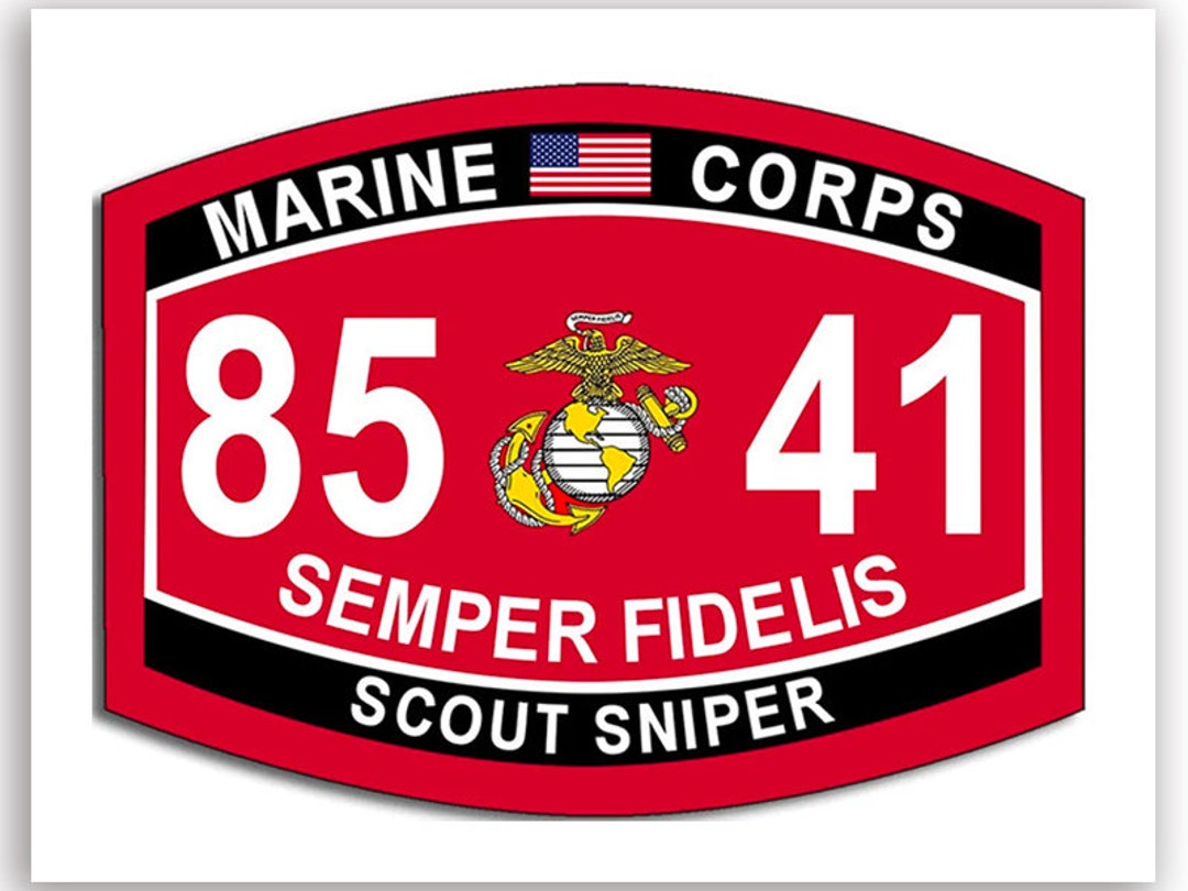 3x5 Inch Marine Corps 8541 Scout Sniper Sticker (semper Marines Soldier ...