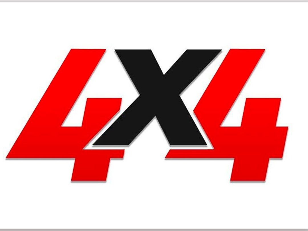 4x8 Inch Red & Black Lettering Only: 4x4 Sticker (decal Off-road Pickup ...