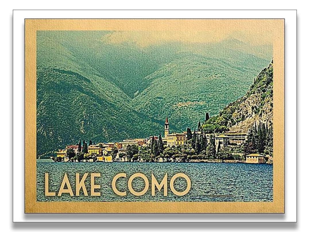 3x4 Inch Vintage Postcard Lake Como Sticker (vinyl Decal Europe Rv Auto ...