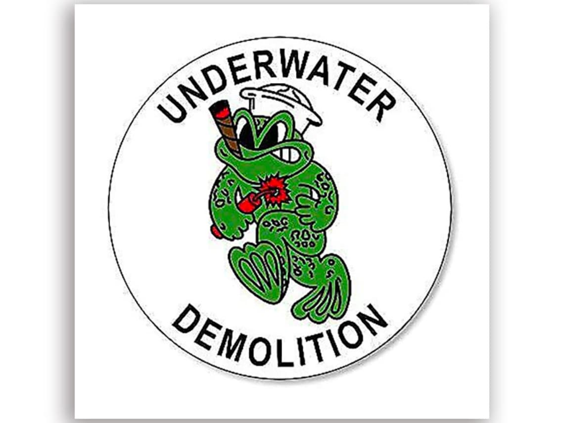 3 Inch Round Underwater Demolition Team Logo Sticker udt Frog - Etsy