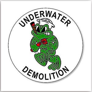Round Underwater Demolition Team Logo Sticker (udt Frog Us Navy Auto ...