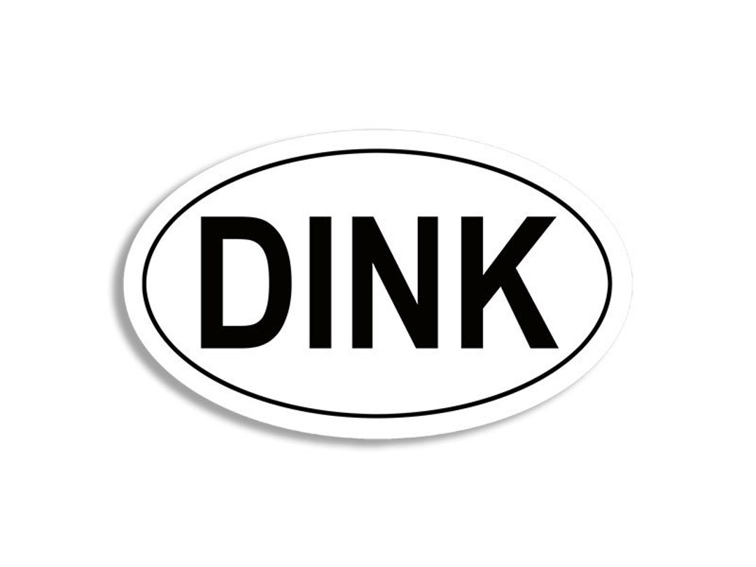 3x5 Inch White Oval DINK Sticker (paddle Court Kitchen Dink Auto Car ...