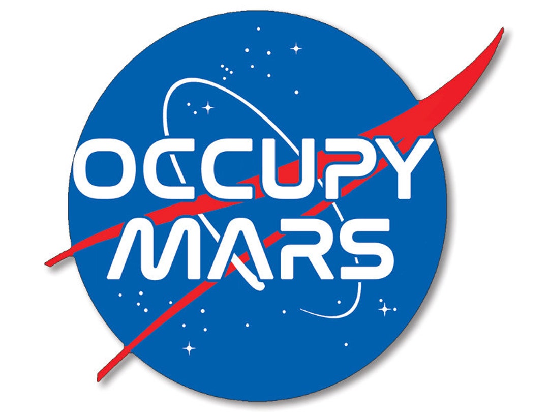 3 Inch Round NASA Occupy Mars Sticker insignia Seal Space Science ...