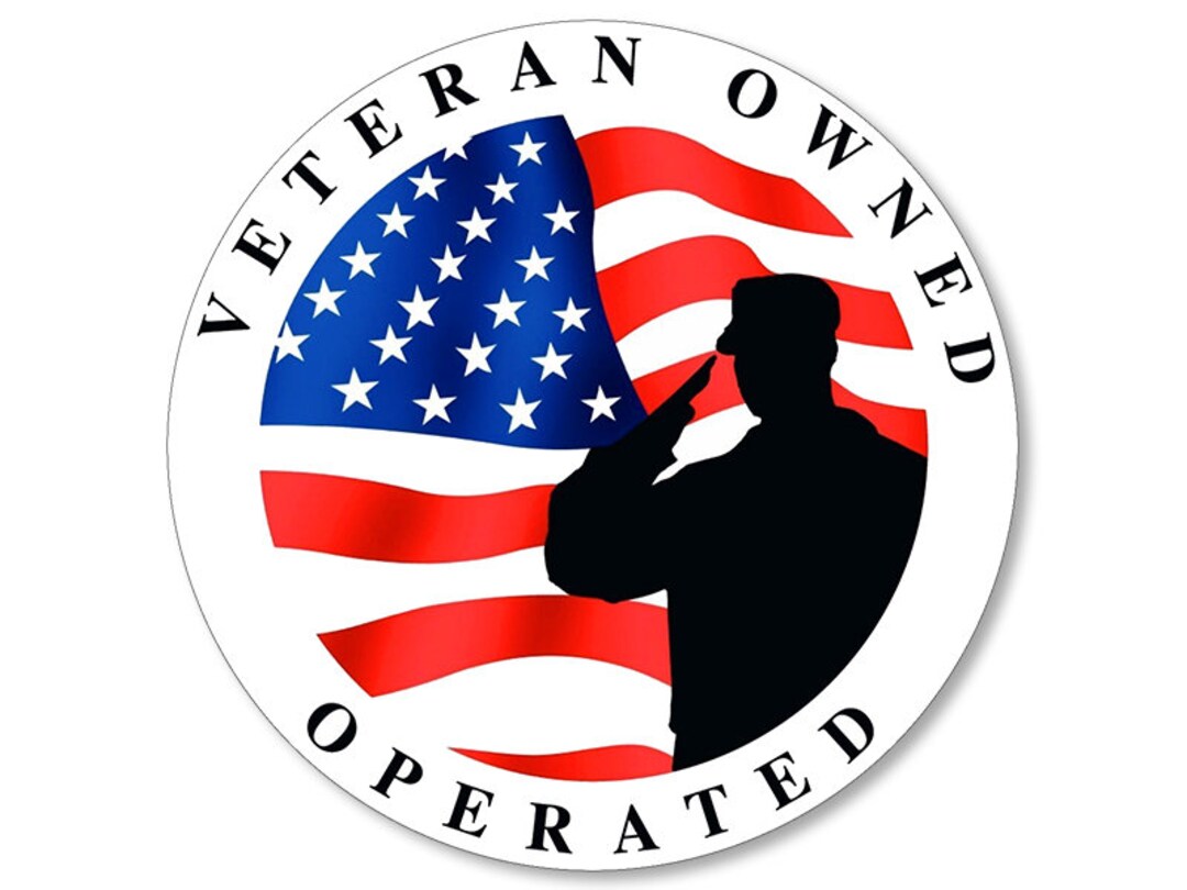 Round Veteran Owned & Operated Sticker (vinyl Decal Decal Vinyl Auto ...