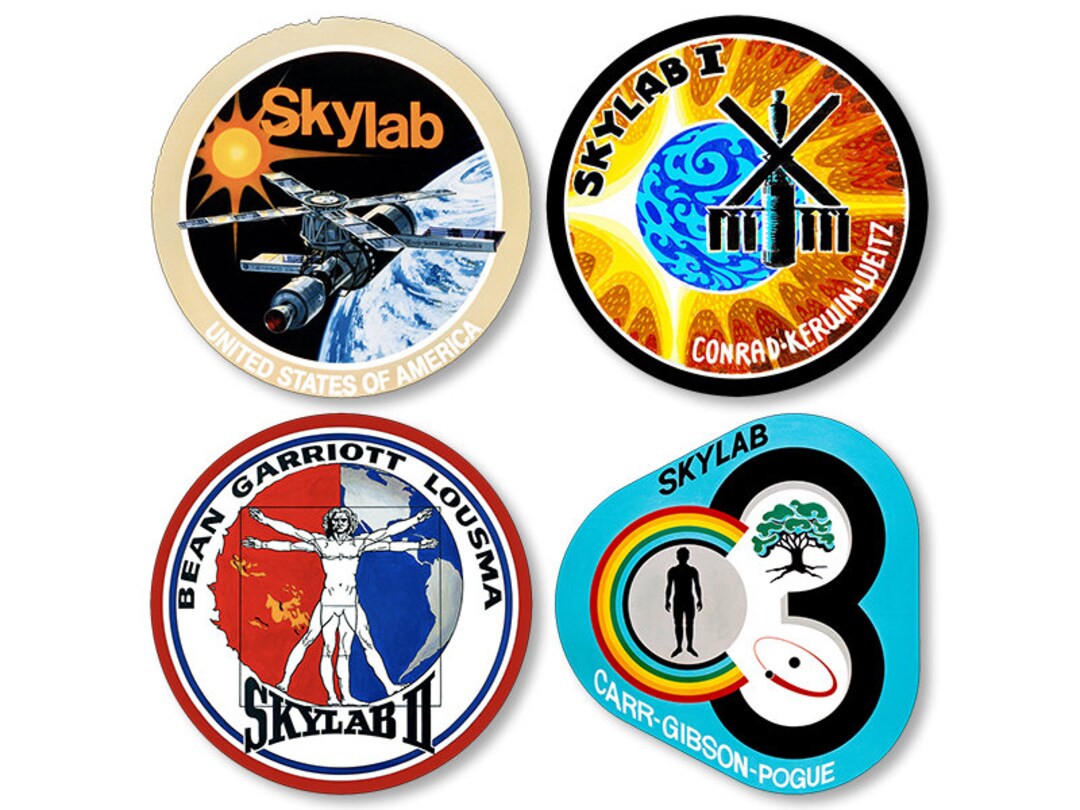 Sheet of 4: 3 Inch Round All Four Sky Lab Missions Stickers (vinyl ...