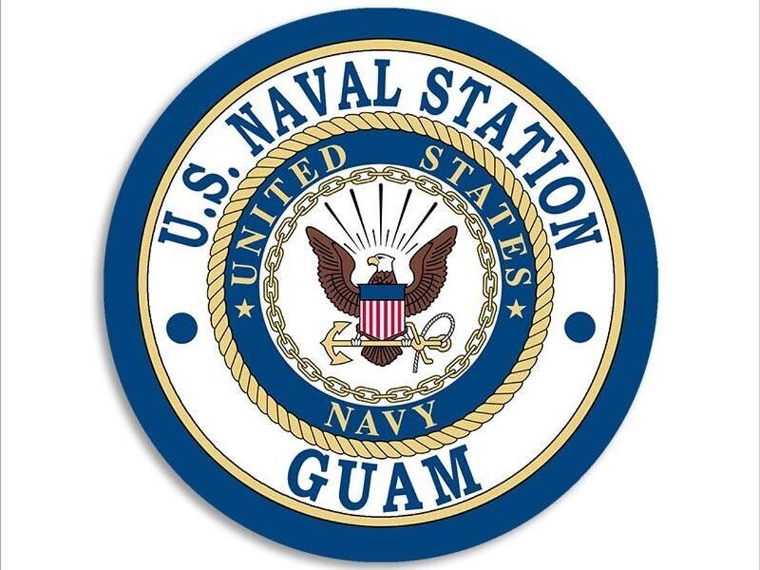 Round US Naval Station GUAM Seal Sticker (logo Usn Us Navy Vinyl Truck ...