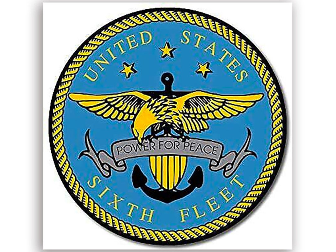 3x3 Inch Round US Sixth Fleet Seal Sticker Logo Navy Emblem decal Vinyl ...