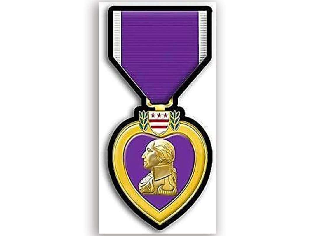 2x4 Inch US Army Purple Heart Sticker (vinyl Decal Soldier Award Usa ...