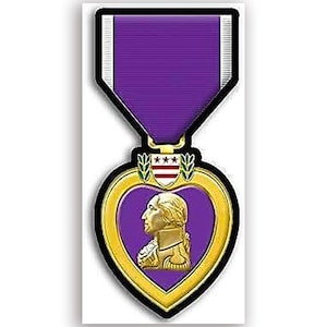 2x4 Inch US Army Purple Heart Sticker (vinyl Decal Soldier Award Usa ...