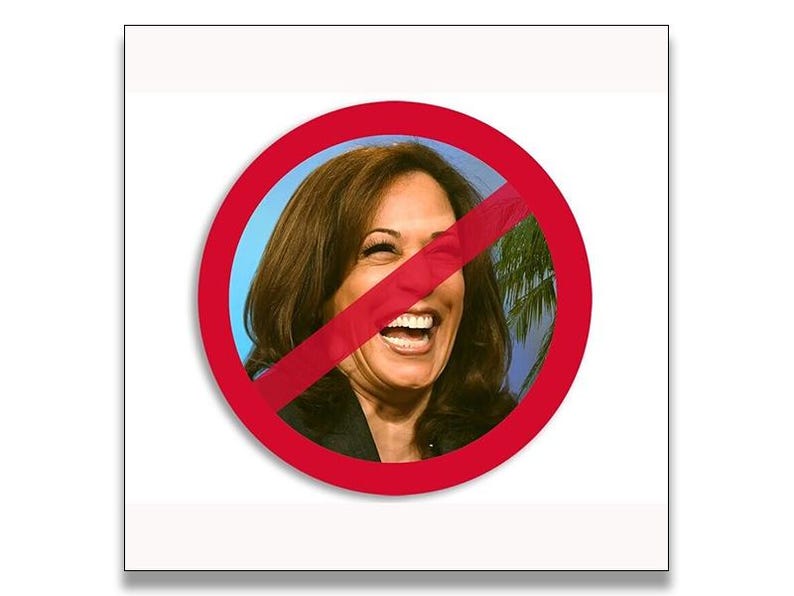 3 Inch Round No Sign Kamala Harris Bumper Sticker pro Trump Jd Election ...