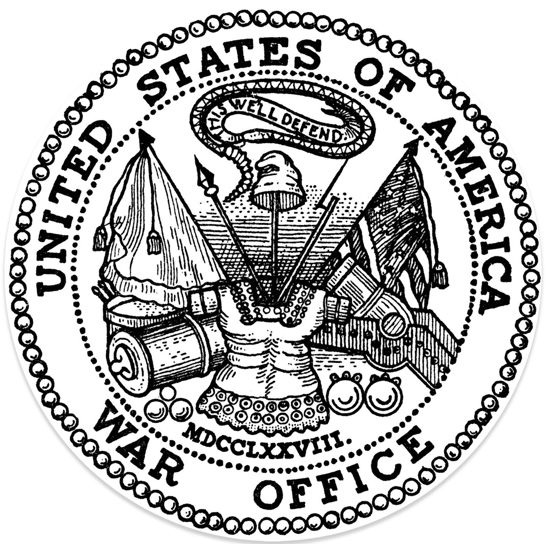 3 Inch Round Vintage War Office Seal Sticker (logo US DOW Dept Vinyl ...