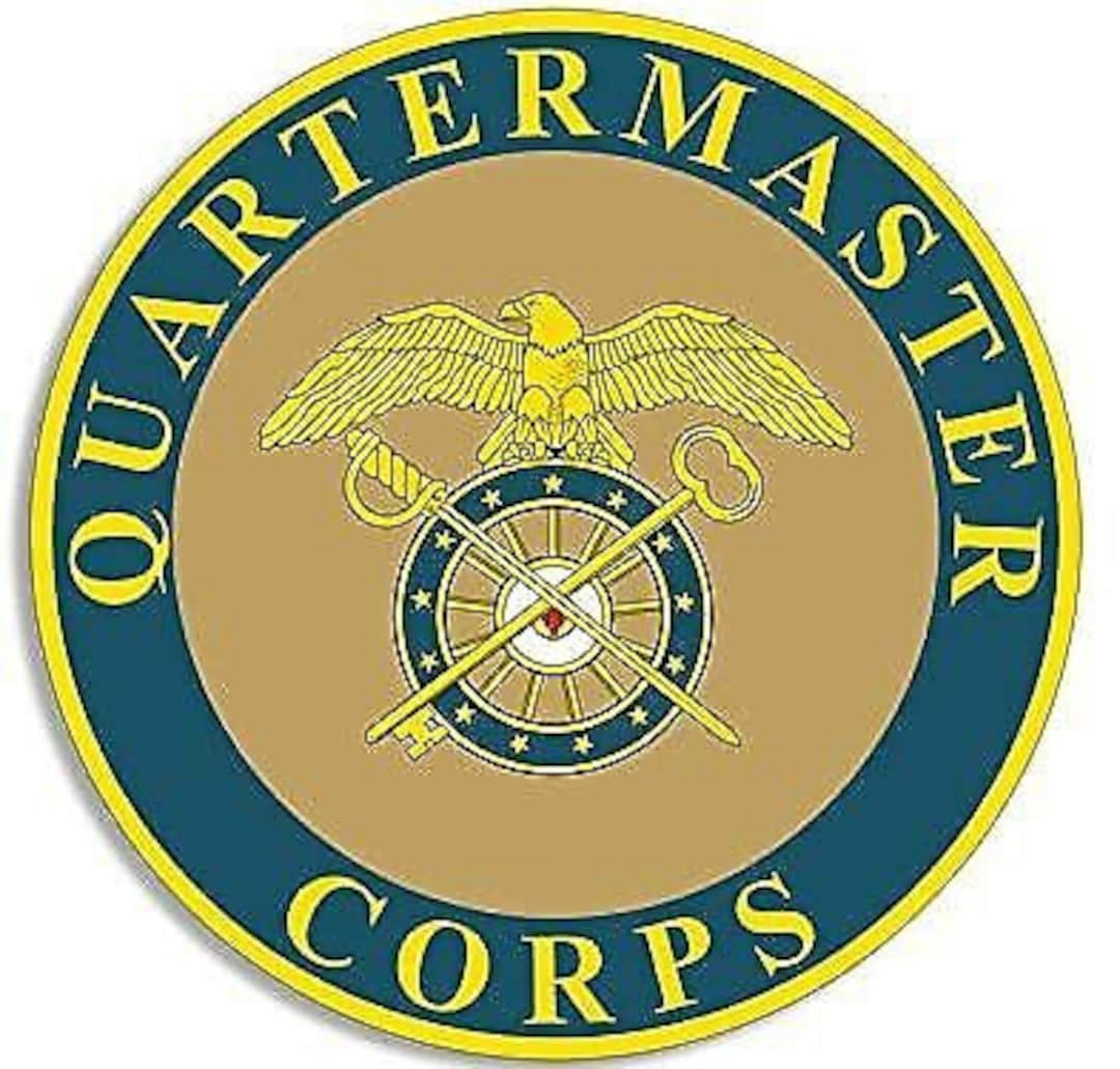 3x3 Inch Round US Quartermaster Corps Sticker css Logo Army Navy ...