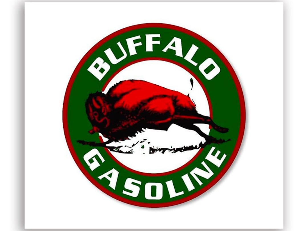 Round Buffalo Gasoline Sticker (vinyl Logo Decal Auto Car Truck Rv ...