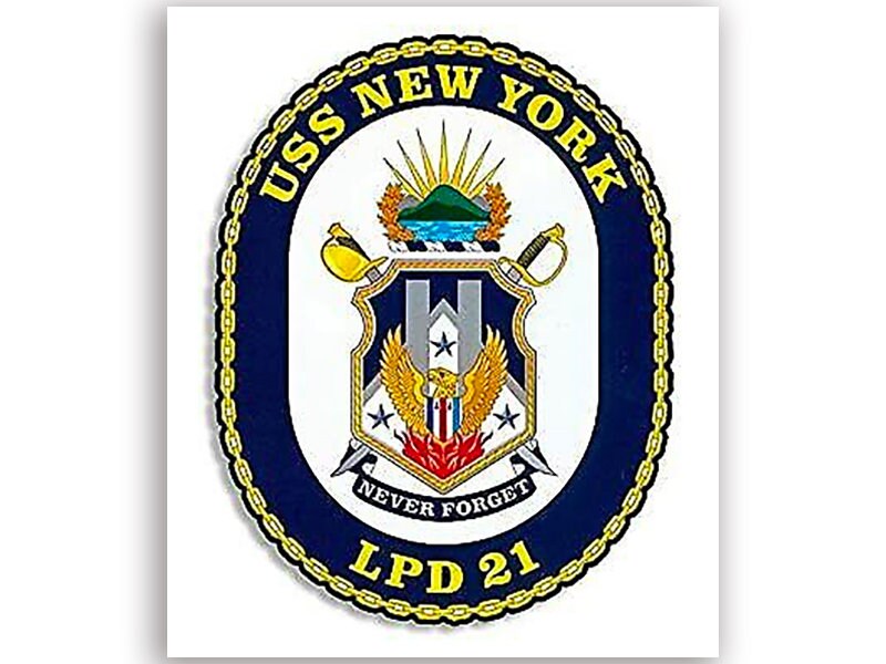 3x4 in U.S.S. New York Insignia Sticker (decal Vinyl Auto Car Truck Rv ...