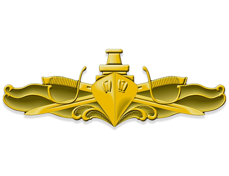2x6 Inch US Navy Surface Warfare Officer Insignia Shaped - Etsy