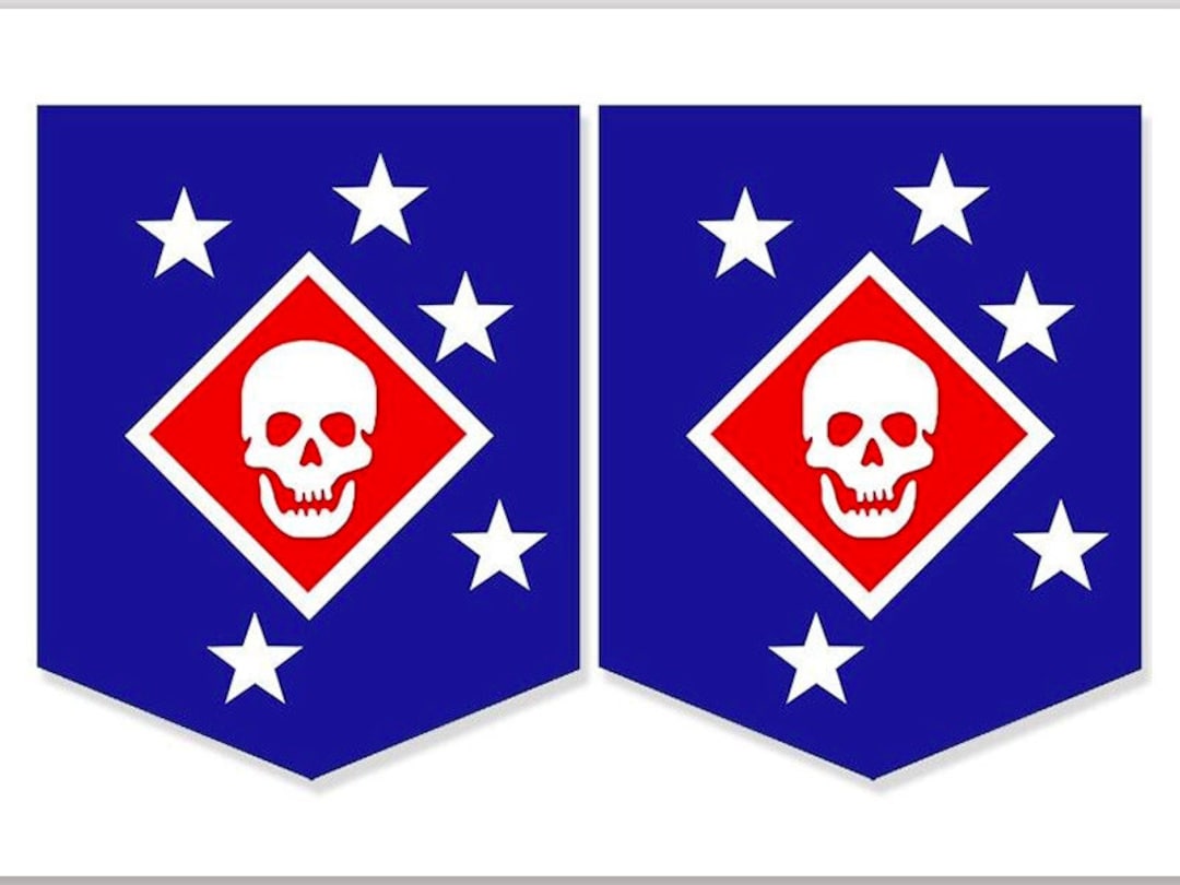4-pack: 1.5 Inch Tall Blue MARSOC Raiders Logo Sticker (marine Decal ...