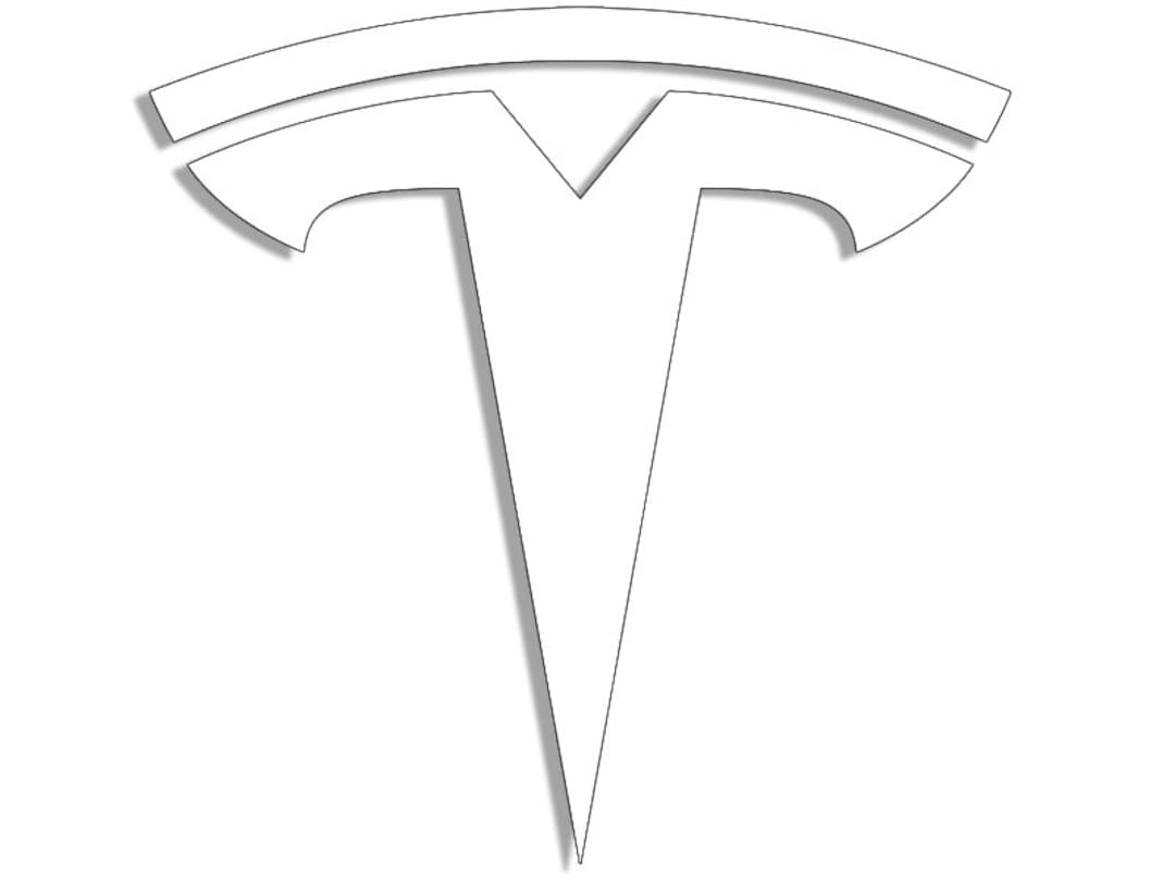 4x4 Inch White Tesla T Logo White Sticker vinyl Ev Electric Car Decal ...