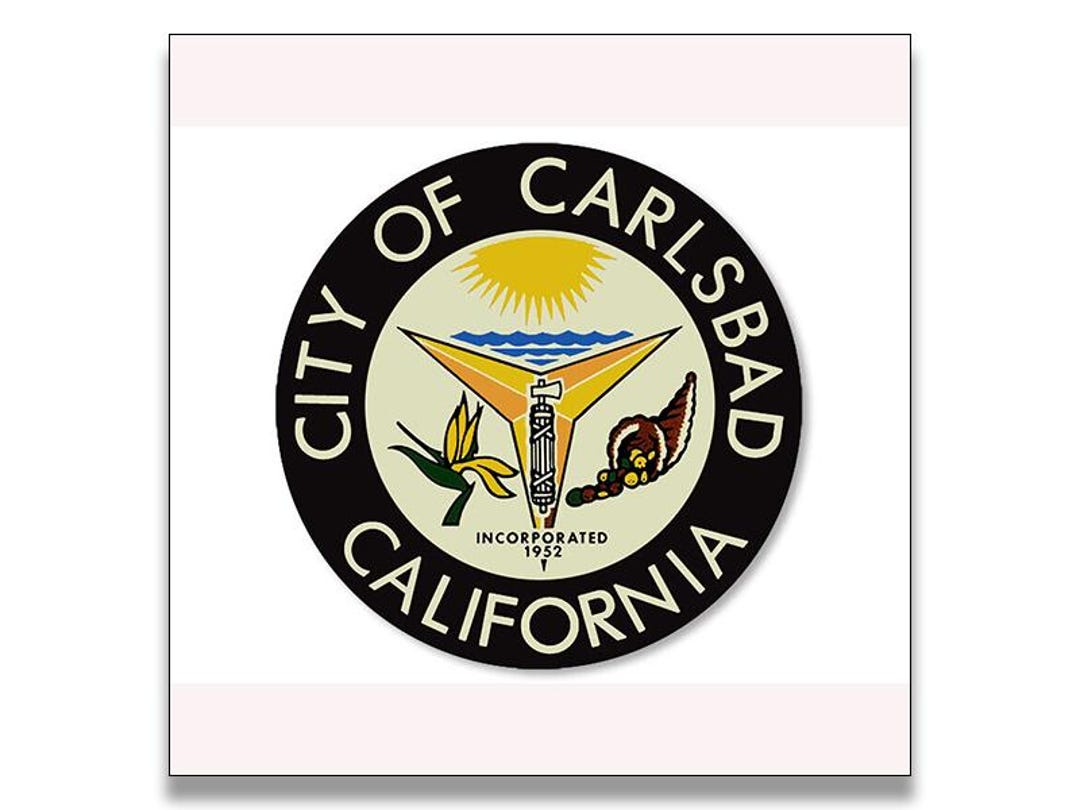 Round City of Carlsbad California Seal Sticker Bumper (vinyl Decal Ca ...