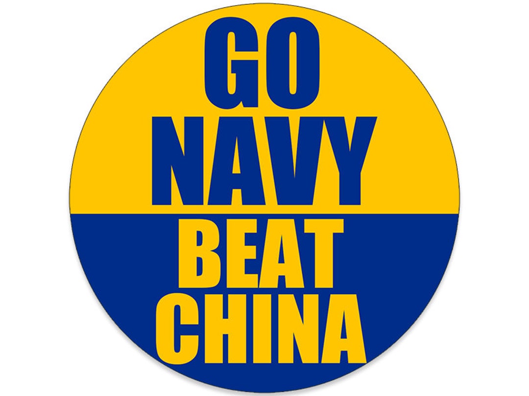 3 Inch Round Go Navy Beat CHINA Sticker us Usa Ccp Vinly Sailor Decal ...