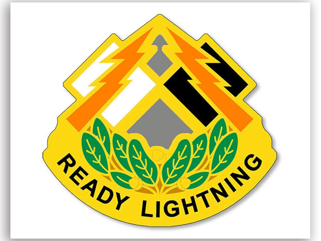 3x4 Inch 335th Signal Command Ready Lightning Shaped Sticker (auto Car ...