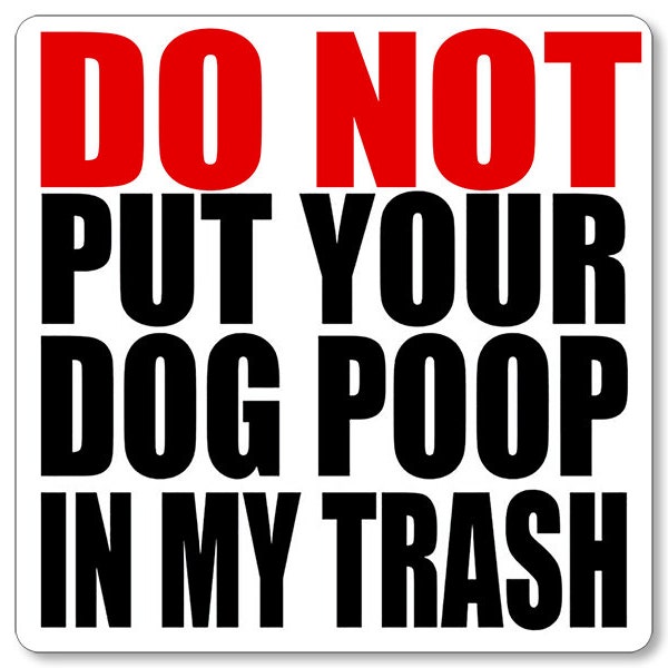 Dog Poop Sign - Etsy