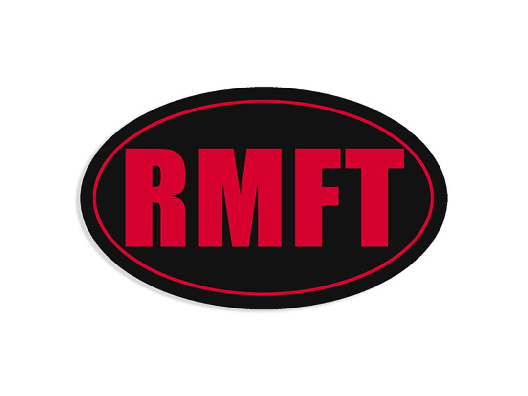 3x5 Inch Matte Black Oval RMFT Sticker (decal Vinyl Football Decal ...