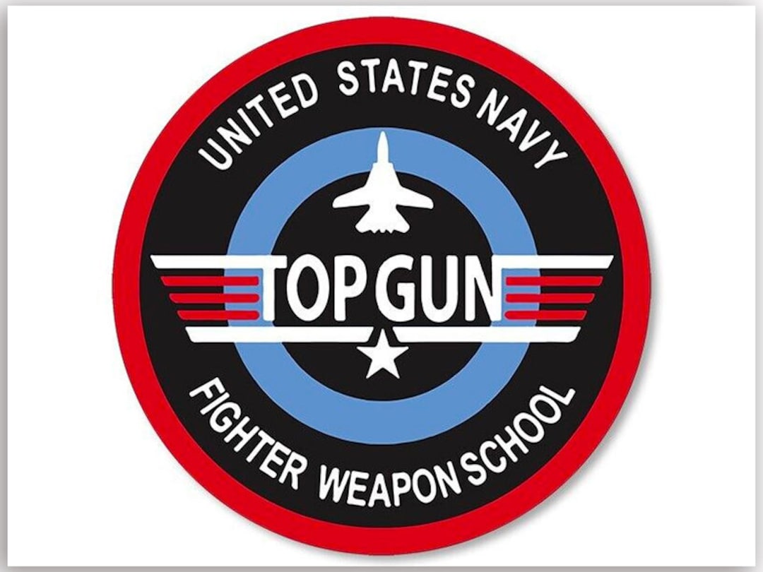 Round United States Navy Top Gun Fighter Weapon School Sticker (logo ...