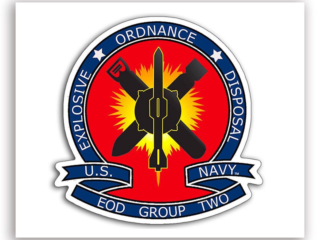 3x5 Inch EOD Group Two Shield Shaped Sticker (vinyl Us Navy 2 Auto Rv ...