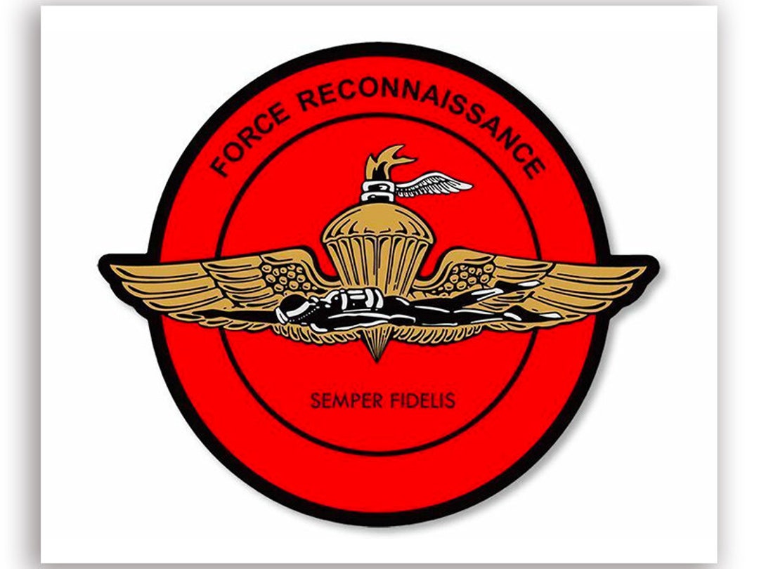 3x3 Inch Round Force Recon Marines Wings Seal Diver Sticker marines ...