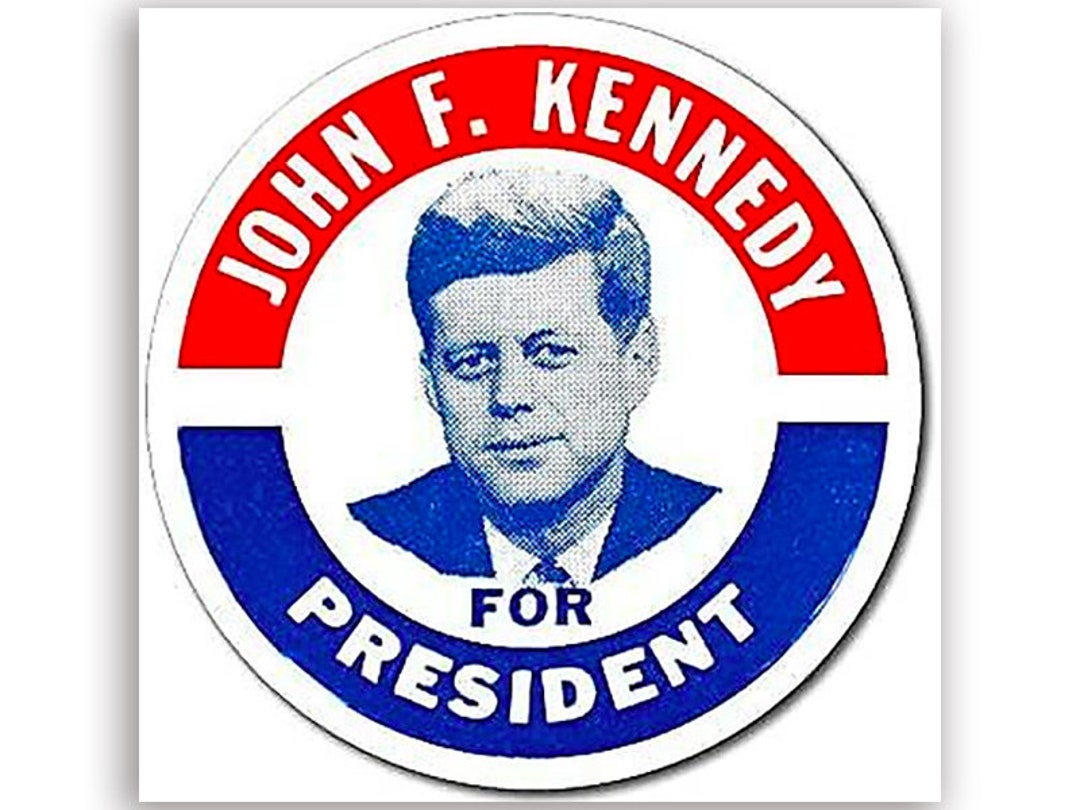 Round Vintage John F Kennedy for President Sticker (1960 Election Auto ...
