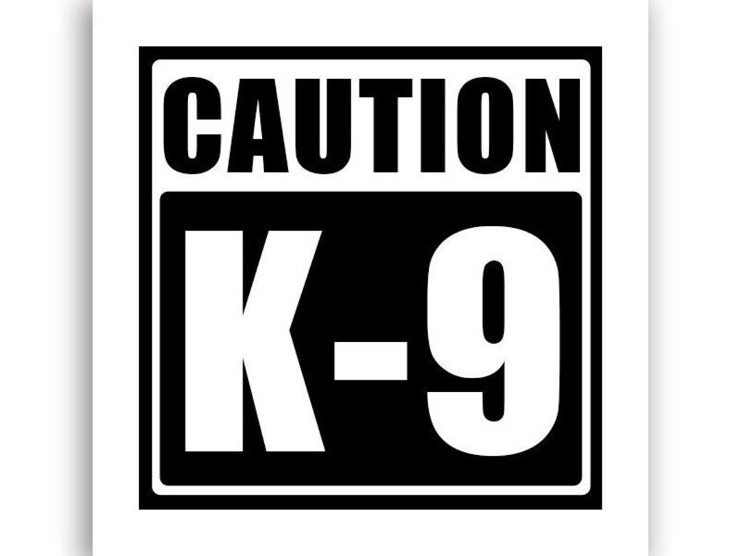 3x3 Inch Square Caution K-9 Sticker (vinyl Decal Bumper Car Auto Canine ...