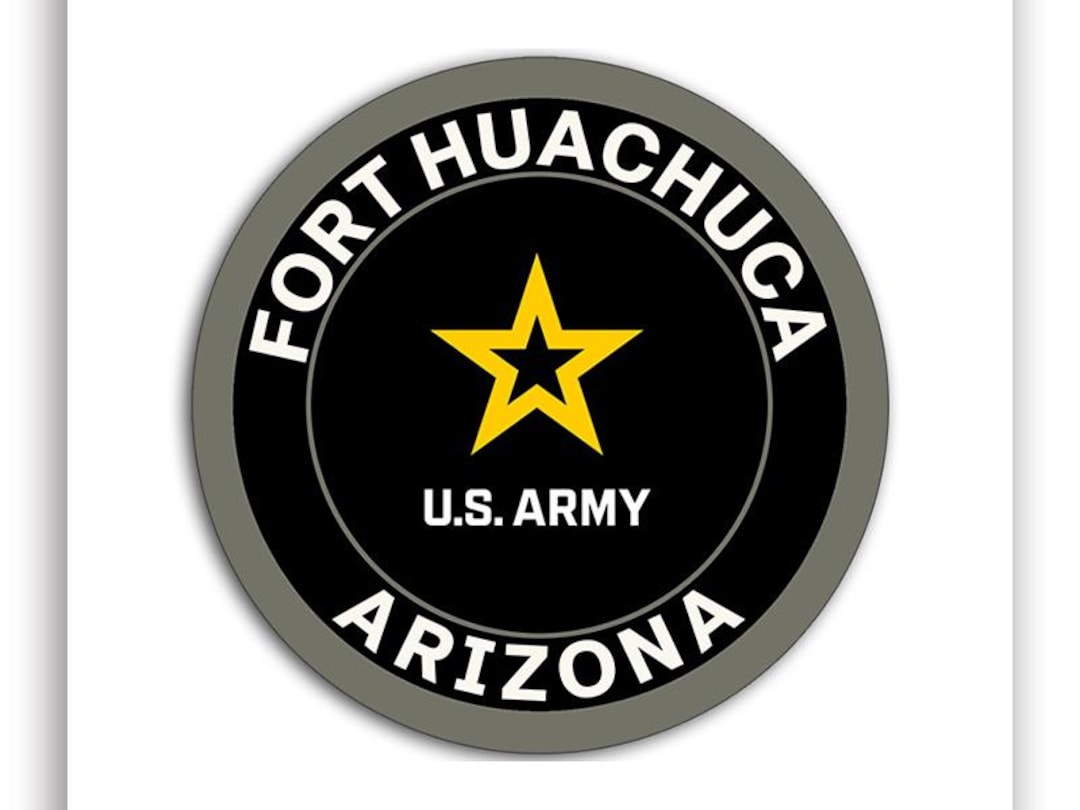Round FORT HUACHUCA US Army Base Sticker (logo Seal Vinyl Decal Az Auto ...