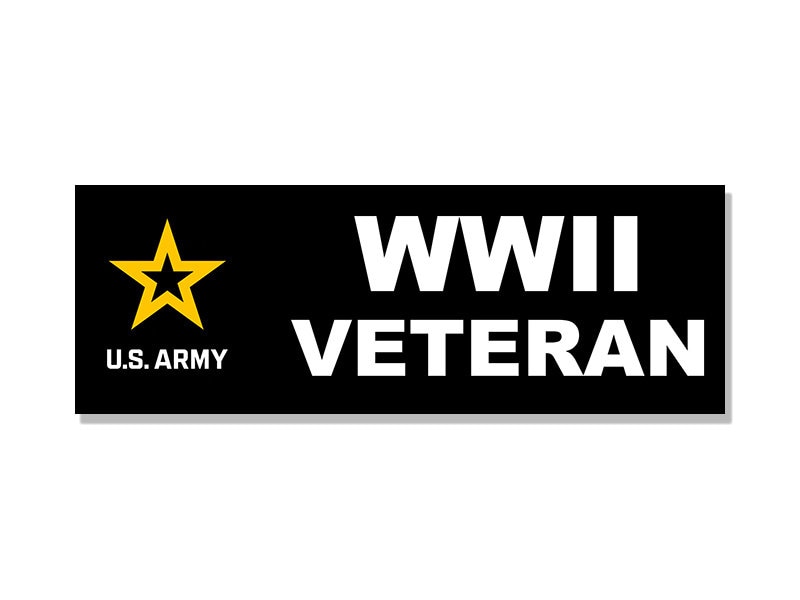 3x8 Inch WWII Veteran U.S. Army Bumper Sticker (military Army World-war ...