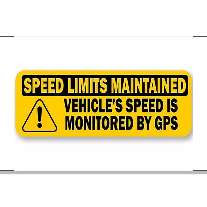 Speed Monitored by Gps Sticker - Etsy