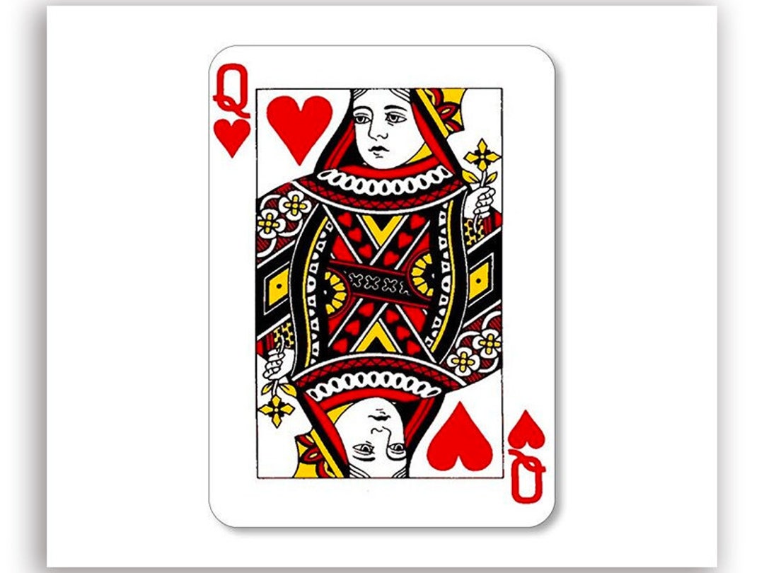 3x4 Inch QUEEN of Hearts Bumper Sticker (auto Car Truck Rv Laptop ...